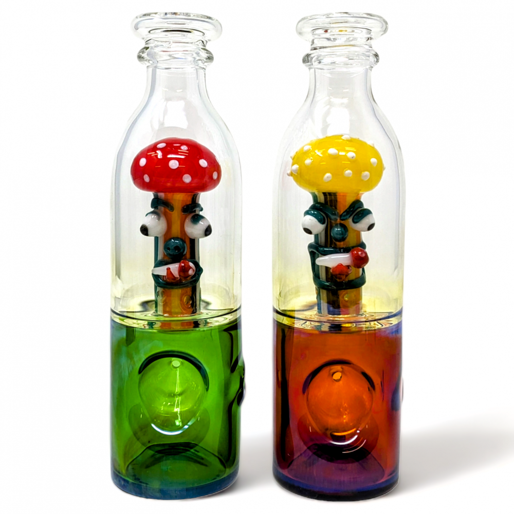 6" Fungi Face Mushroom Munch 2 In 1 Hand Pipe/Water Pipe | Skygate Wholesale